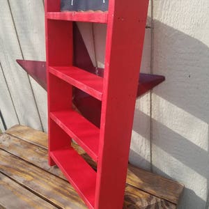 Fire Engine RED Ladder Shelf Home Wall Decor Custom Sizes Colors ...