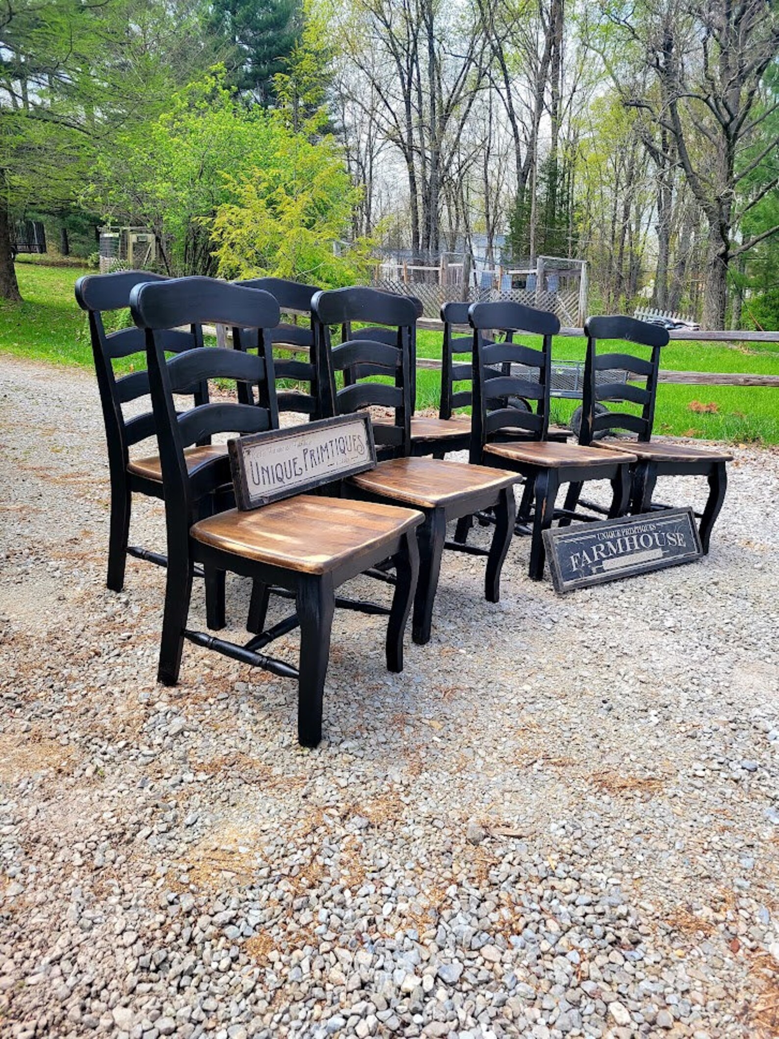 Rustic Ladder Back Chair Wood Malaysian Oak CHAIR Solid Wood | Etsy