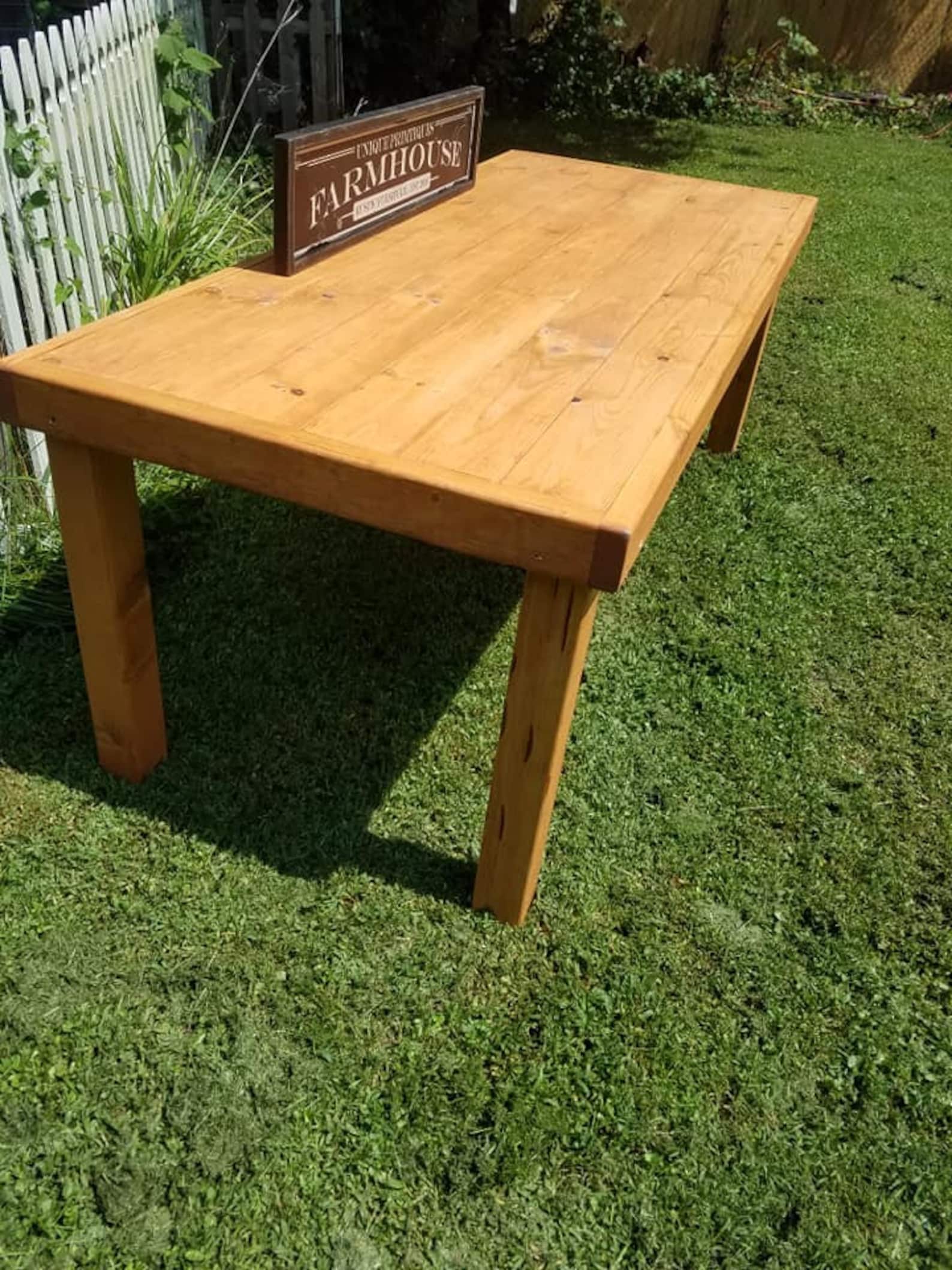 RUSTIC FARMHOUSE TABLE Kitchen Farm House Country Living Wood - Etsy