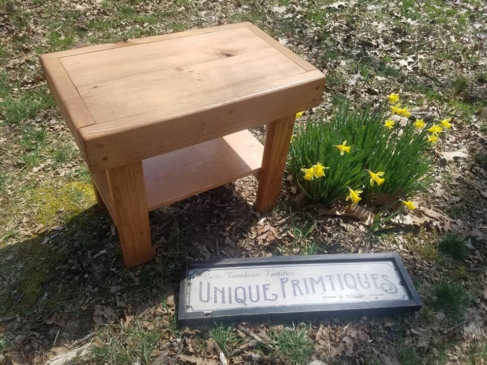 RUSTIC END TABLE Reclaimed Wood Side Fish Tank Amp Plant Night | Etsy