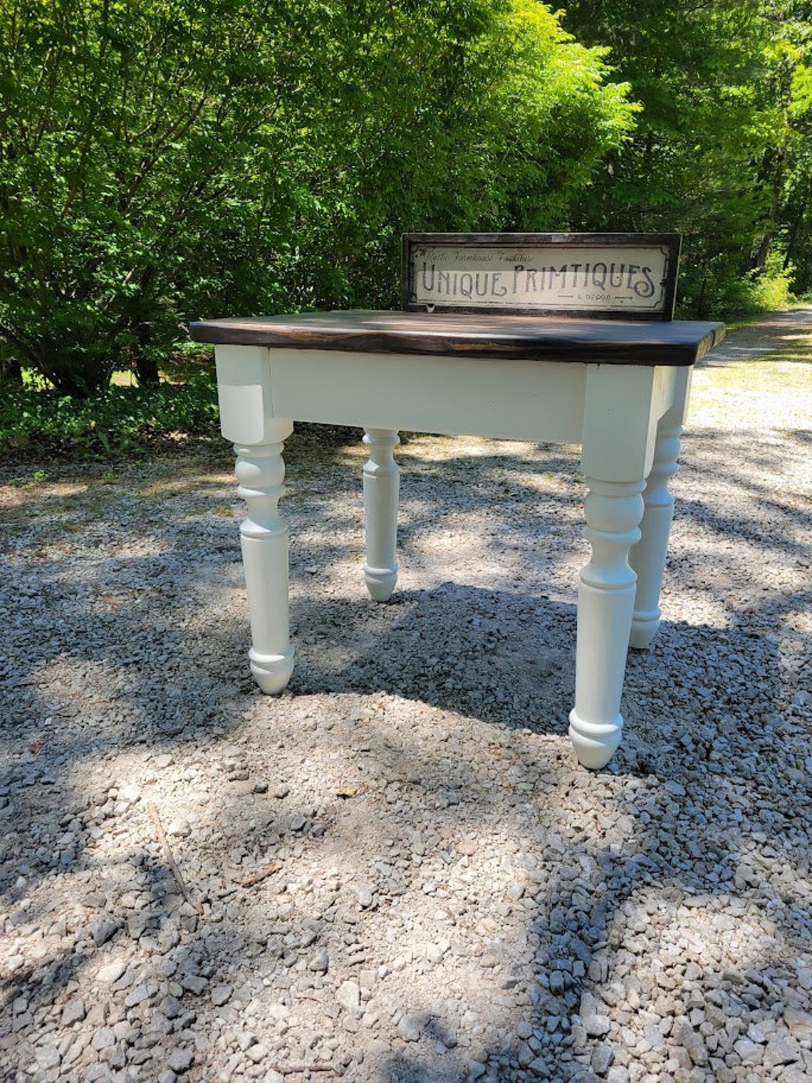 RUSTIC FARMHOUSE TABLE Turned Leg Reclaimed Wood Farm House - Etsy