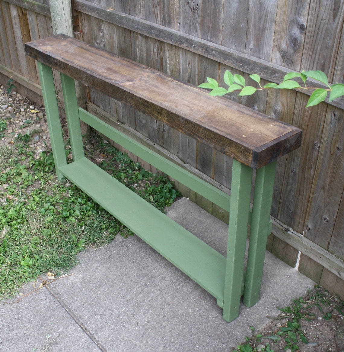 RUSTIC SOFA TABLE Narrow Entryway Entry Console Hall Reclaimed - Etsy