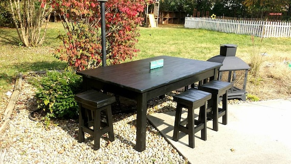 Rustic Reclaimed Wood FARMHOUSE Kitchen Table Primitive Farm | Etsy