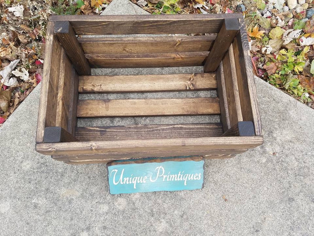 RUSTIC WOOD CRATE - Etsy