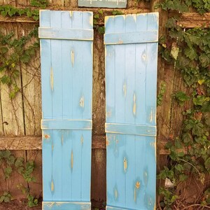 RUSTIC WOOD SHUTTERS 5-slat Country Barn Display Indoor Outdoor 12-1 ...