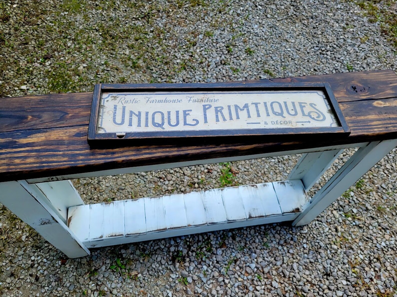 Entryway Hall CONSOLE Table RUSTIC WOOD Sofa Tv Stand Shelving Accent ...