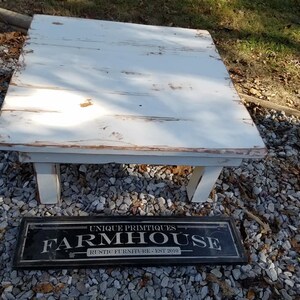 RUSTIC COFFEE TABLE Reclaimed Wood Unique Primtiques Restoration ...