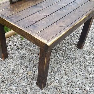 RUSTIC LODGE TABLE Country Cabin Kitchen Dining Wood Table Benches Set ...