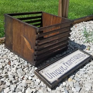 Rustic FARMHOUSE Wood CRATE Reclaimed Wood Bathroom Kitchen Living Room ...