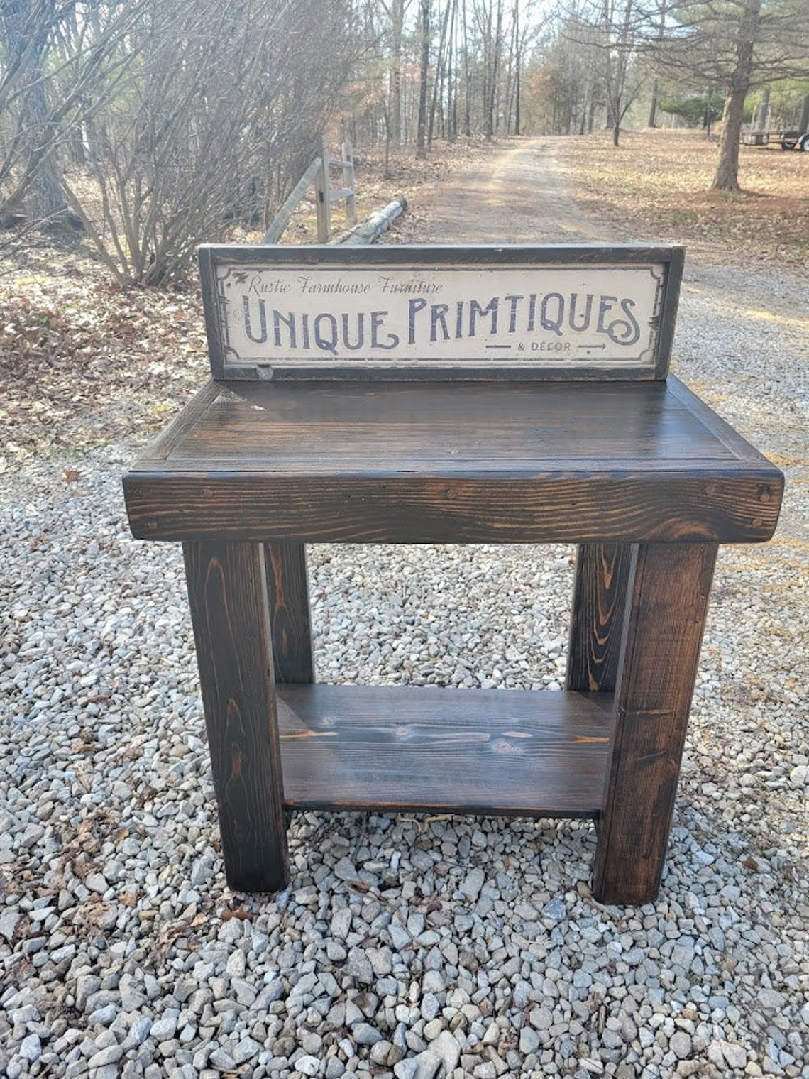 Rustic Side End TABLE Fish Tank Music Amp Plant Night TV Stand - Etsy