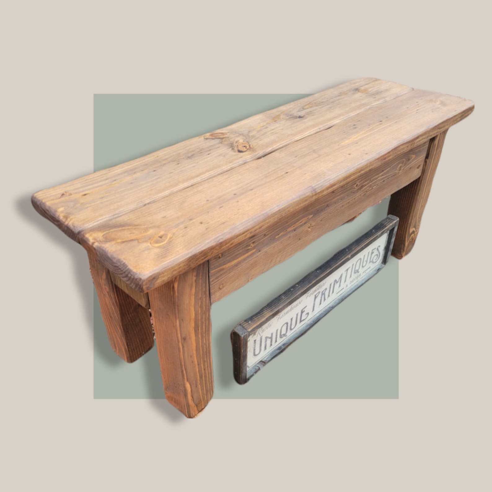 RUSTIC FARMHOUSE BENCH Farm House Indoor Outdoor Kitchen - Etsy