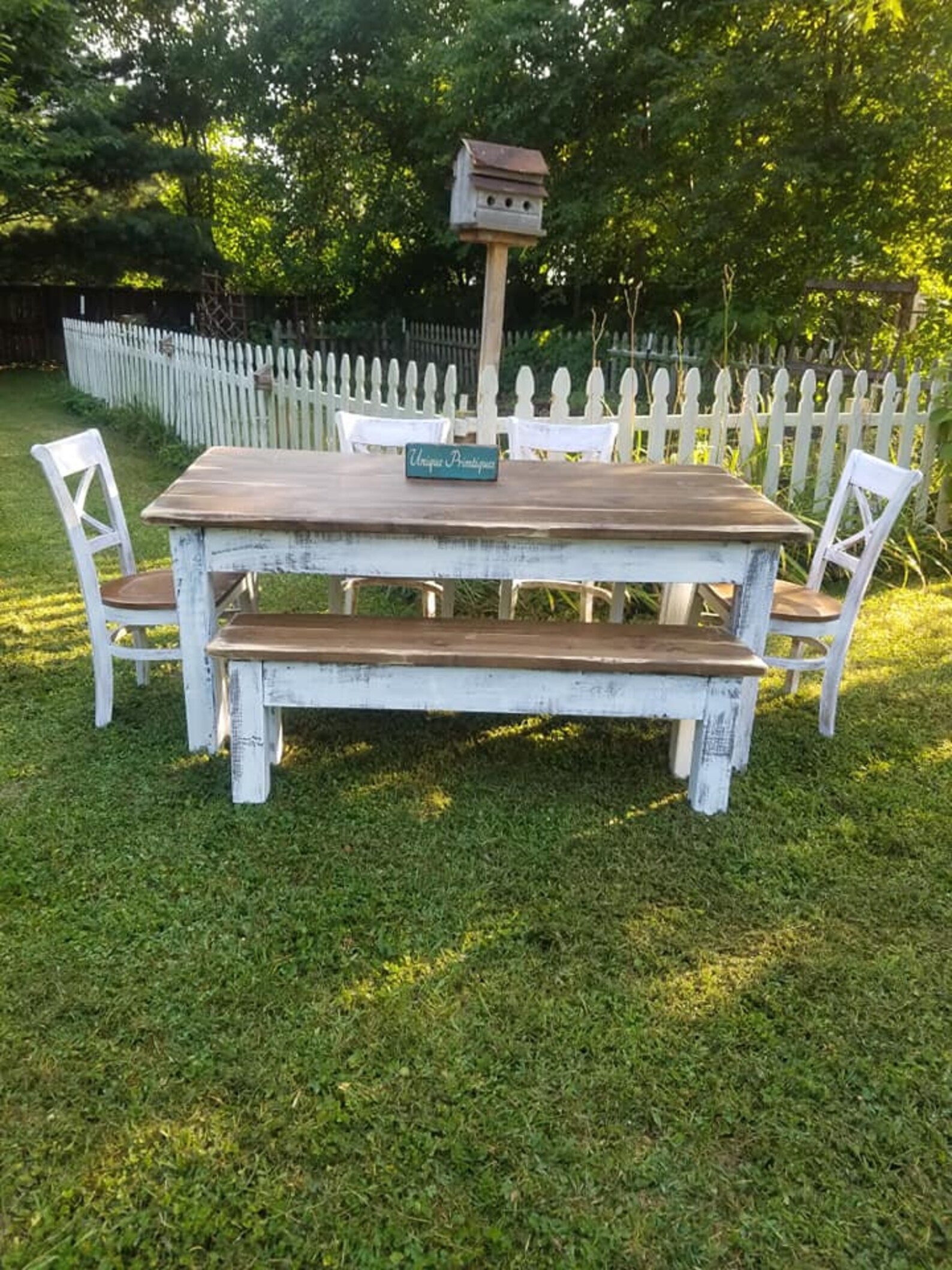 RUSTIC FARMHOUSE BENCH Farm House Indoor Outdoor Kitchen | Etsy