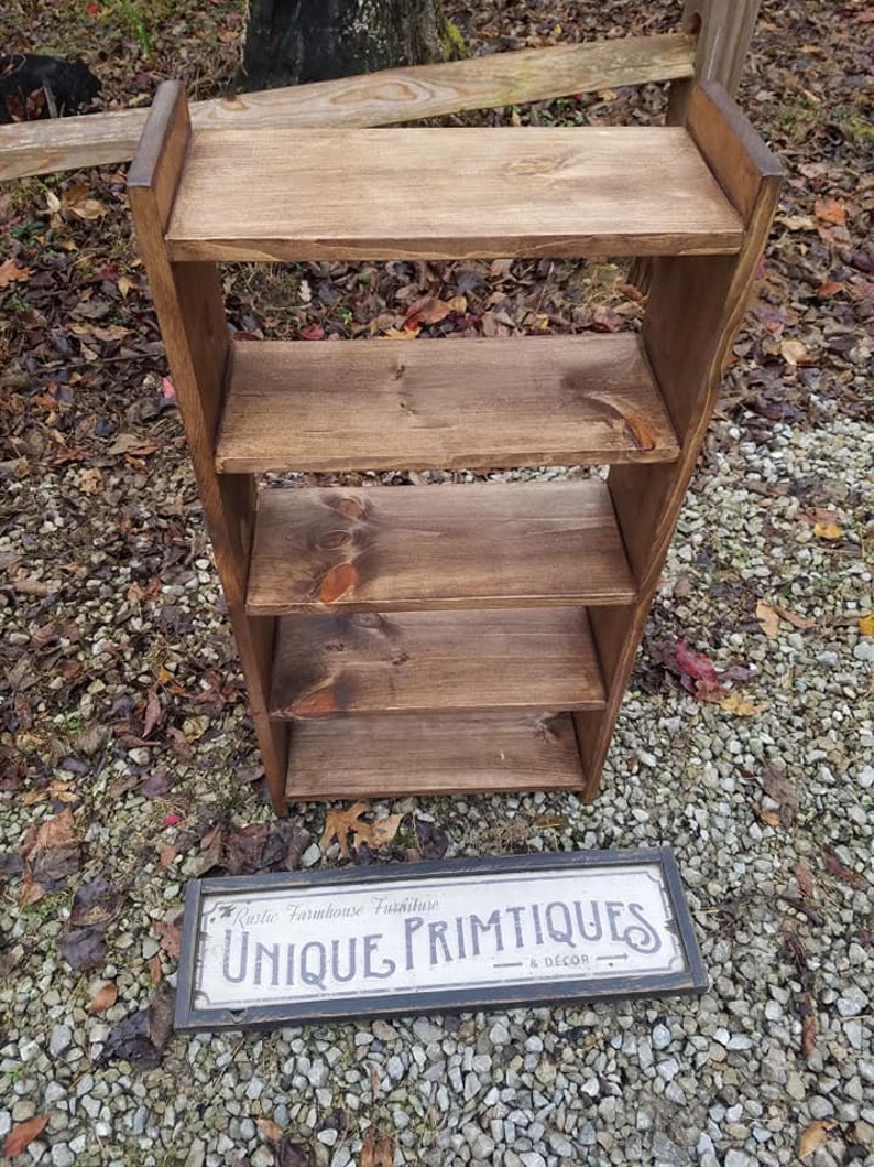 RUSTIC FARMHOUSE LADDER Bookcase Farm House Shelving Reclaimed Wood ...