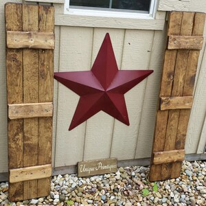 RUSTIC WOOD SHUTTERS Country Barn Display Indoor Outdoor Primitive ...