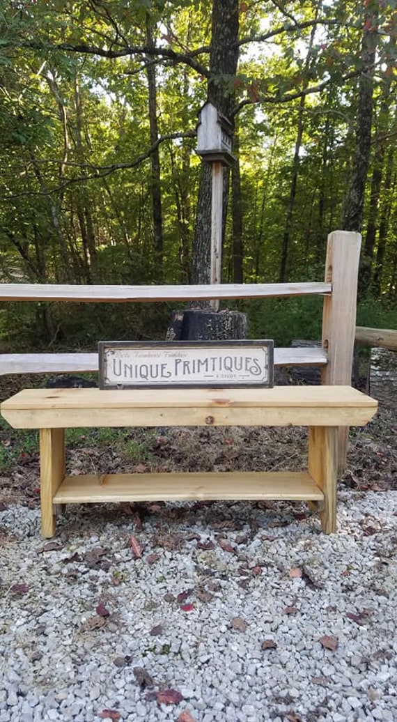 RUSTIC FARMHOUSE BENCH 11x48x18h Large Table Riser Mud Room - Etsy