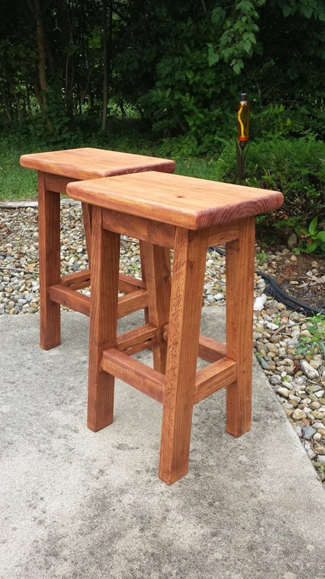 ONE Rustic FARMHOUSE Bar STOOL Farm House Kitchen Dining Bench Seat ...