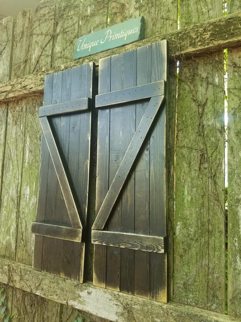 Rustic Wood SHUTTERS Mini Barn Door Wall Hanging Window Gates - Etsy