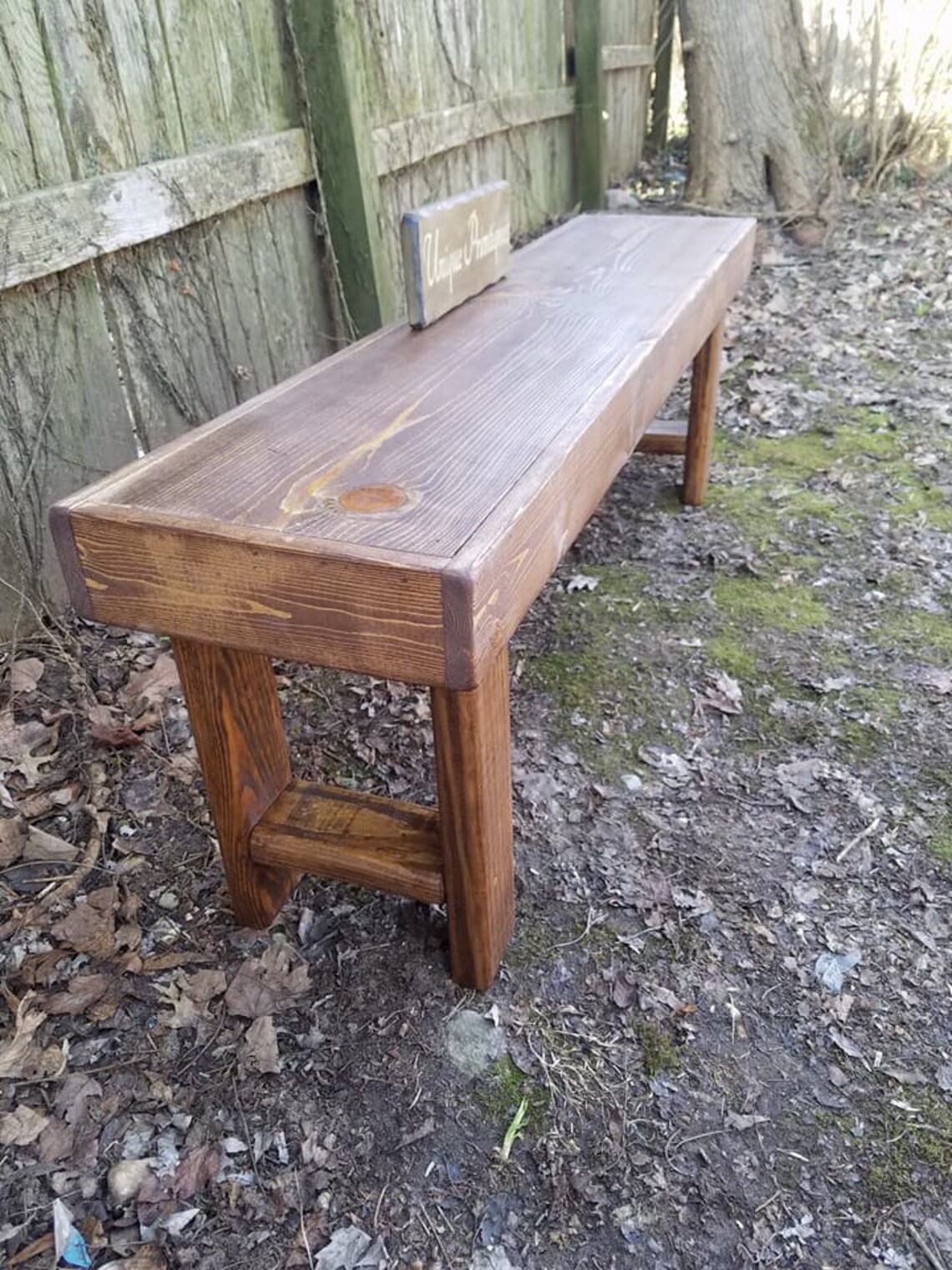 RUSTIC WOOD BENCH Special Walnut Custom Sizes & Colors Home | Etsy