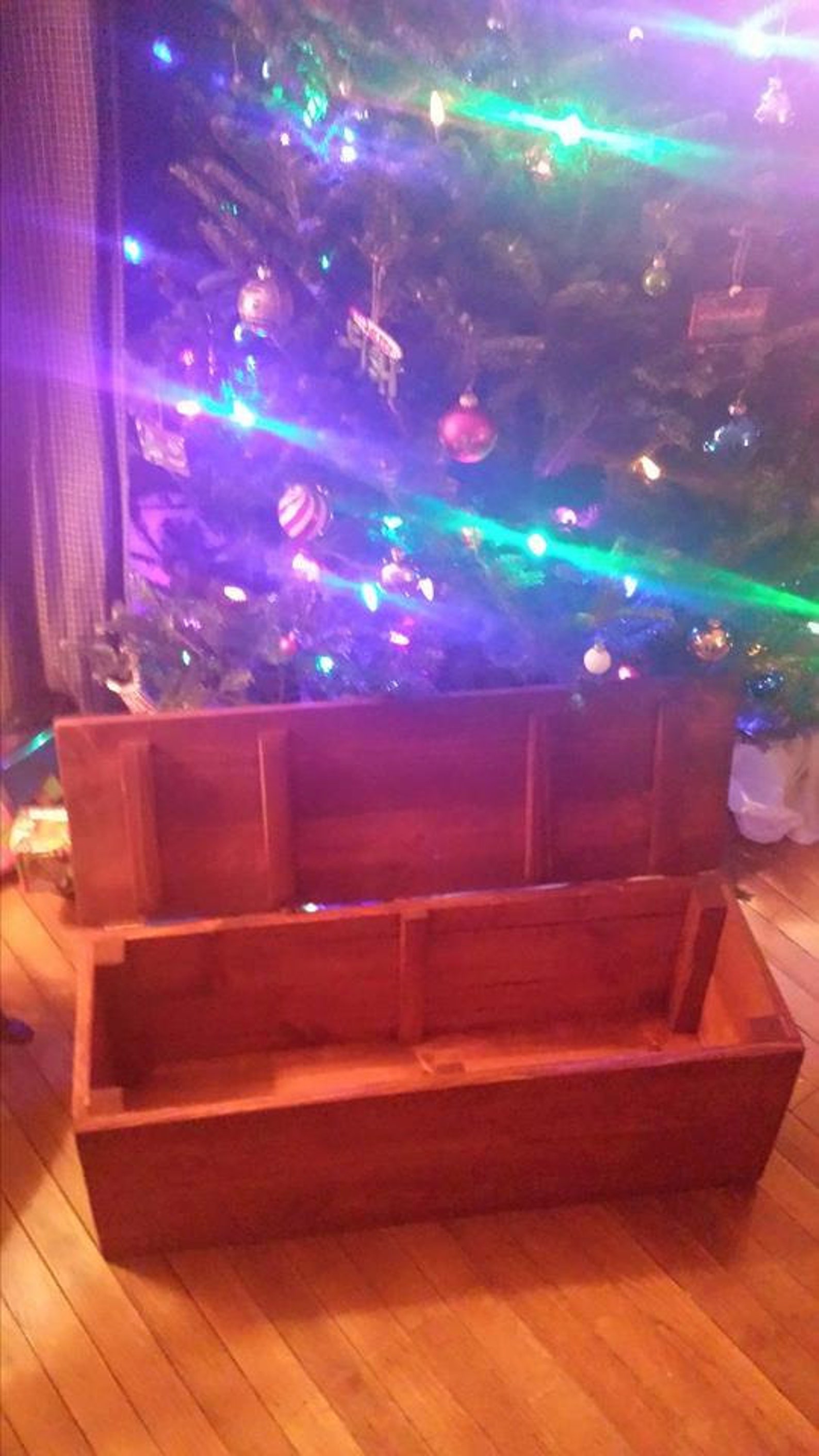 RED CHESTNUT Stained Large Primitive Wood Storage Chest Wooden | Etsy