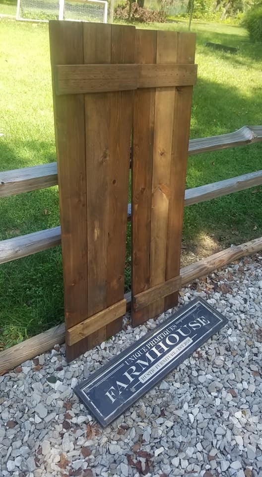 RED CEDAR SHUTTERS Farmhouse Style Rustic Farm House Wood Mini | Etsy
