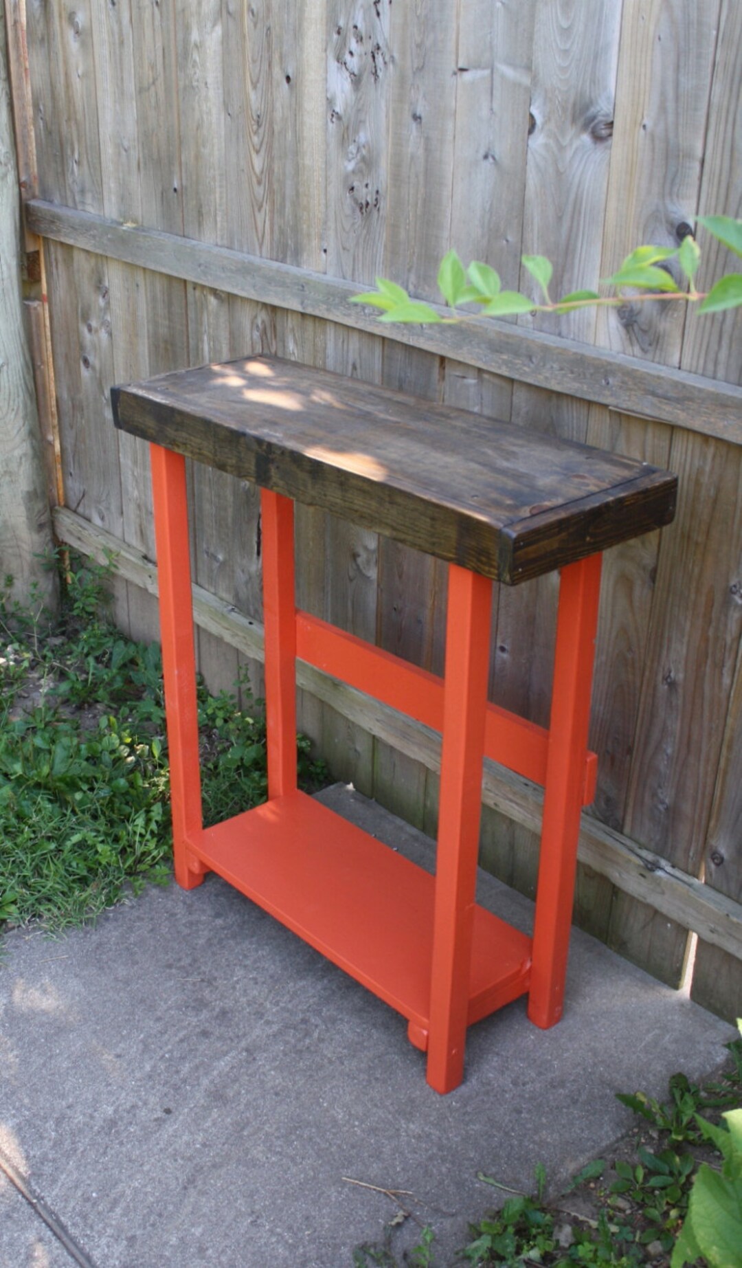 ACCENT TABLE Rustic Entryway Entry Hall Console Sofa Bookcase Reclaimed ...