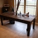 RUSTIC FARMHOUSE TABLE Reclaimed Wood Dark Walnut Primitive Farm House ...