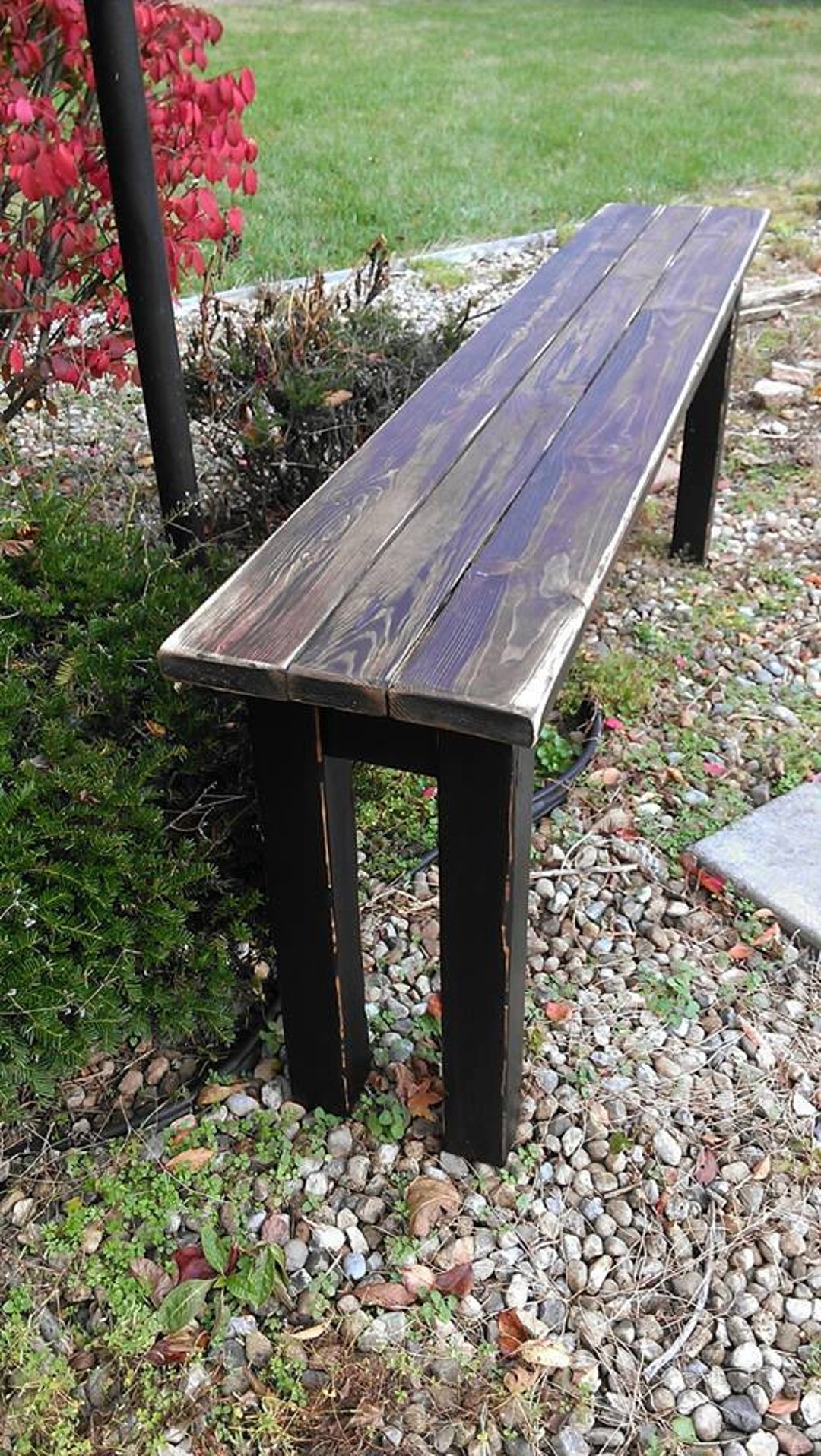 FARMHOUSE BAR TABLE Rustic Lakeside Cabin Long Narrow Console Hall Farm ...