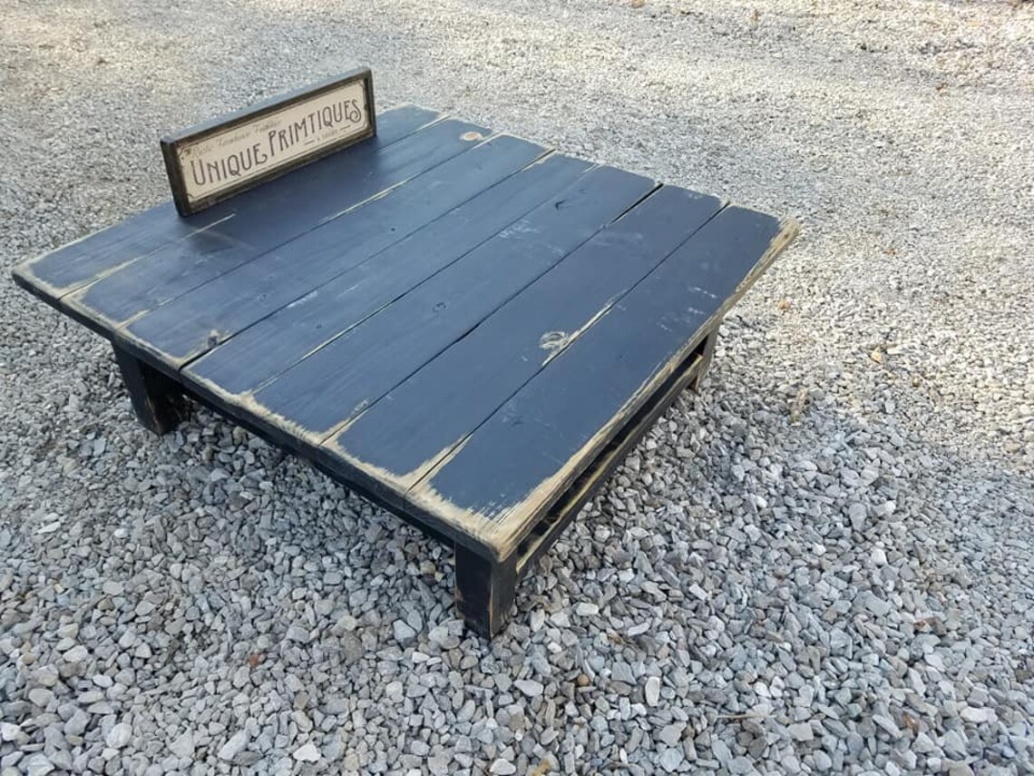 RUSTIC FARMHOUSE COFFEE Table Ext Large Square Shelf Farm - Etsy