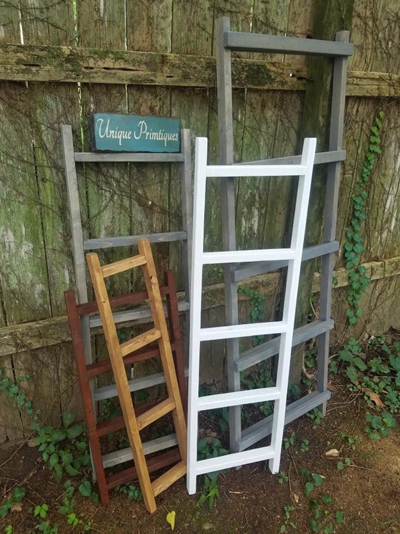 RUSTIC WOOD LADDER Home Decor Custom Sizes Colors Jewelry | Etsy