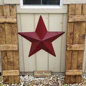 RUSTIC WOOD SHUTTERS English Chestnut Country Barn Display Indoor ...