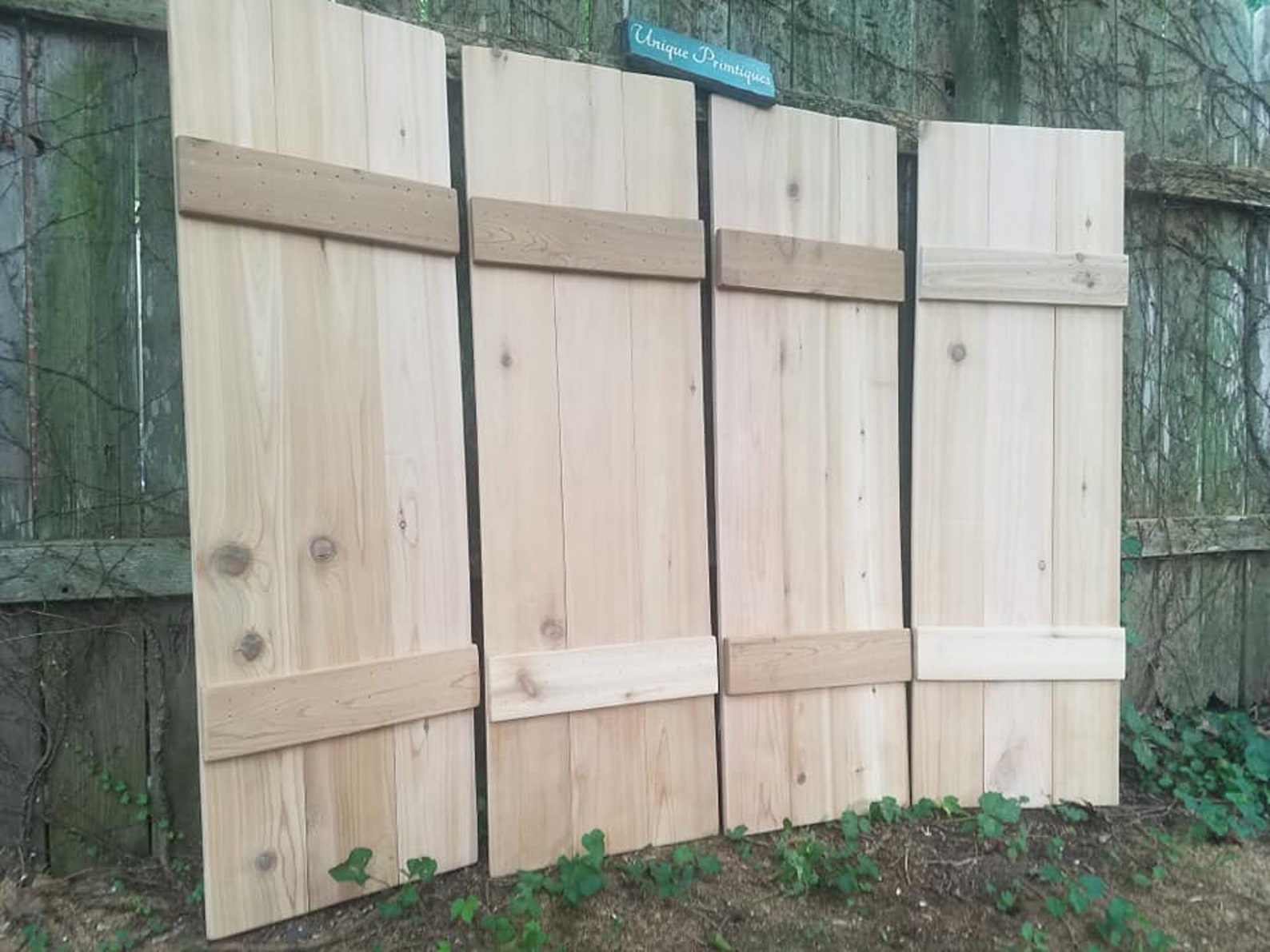 RED CEDAR SHUTTERS Farmhouse Style Rustic Farm House Wood Mini - Etsy