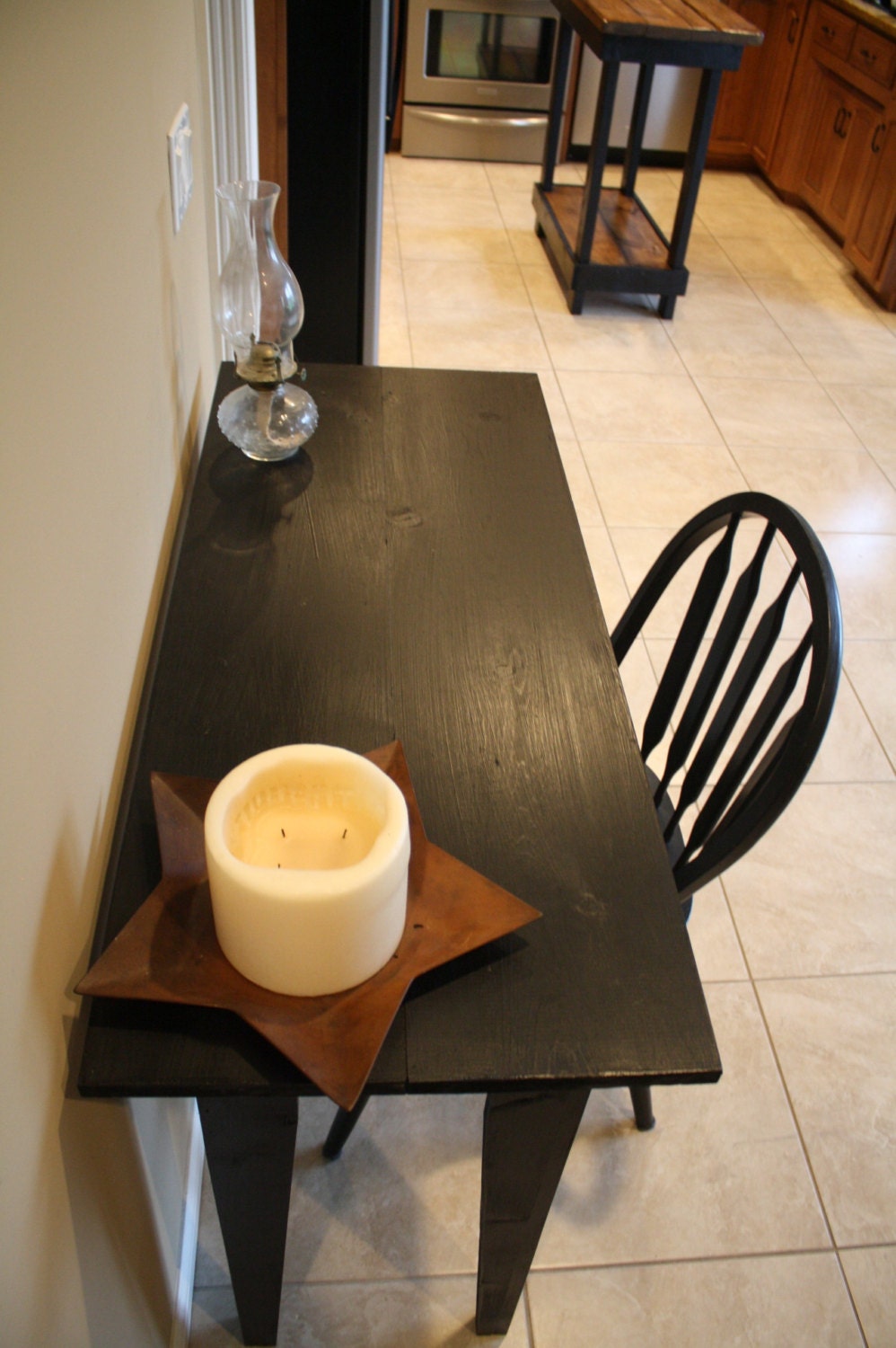 Primitive Black Computer DESK Tall Hall Sofa Entry Craft Table | Etsy