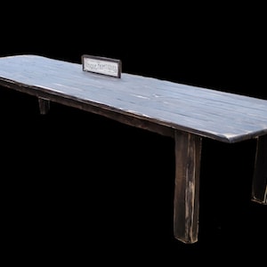 MASSIVE Rustic FARM TABLE Farmhouse Primitive Country Cabin Distressed ...