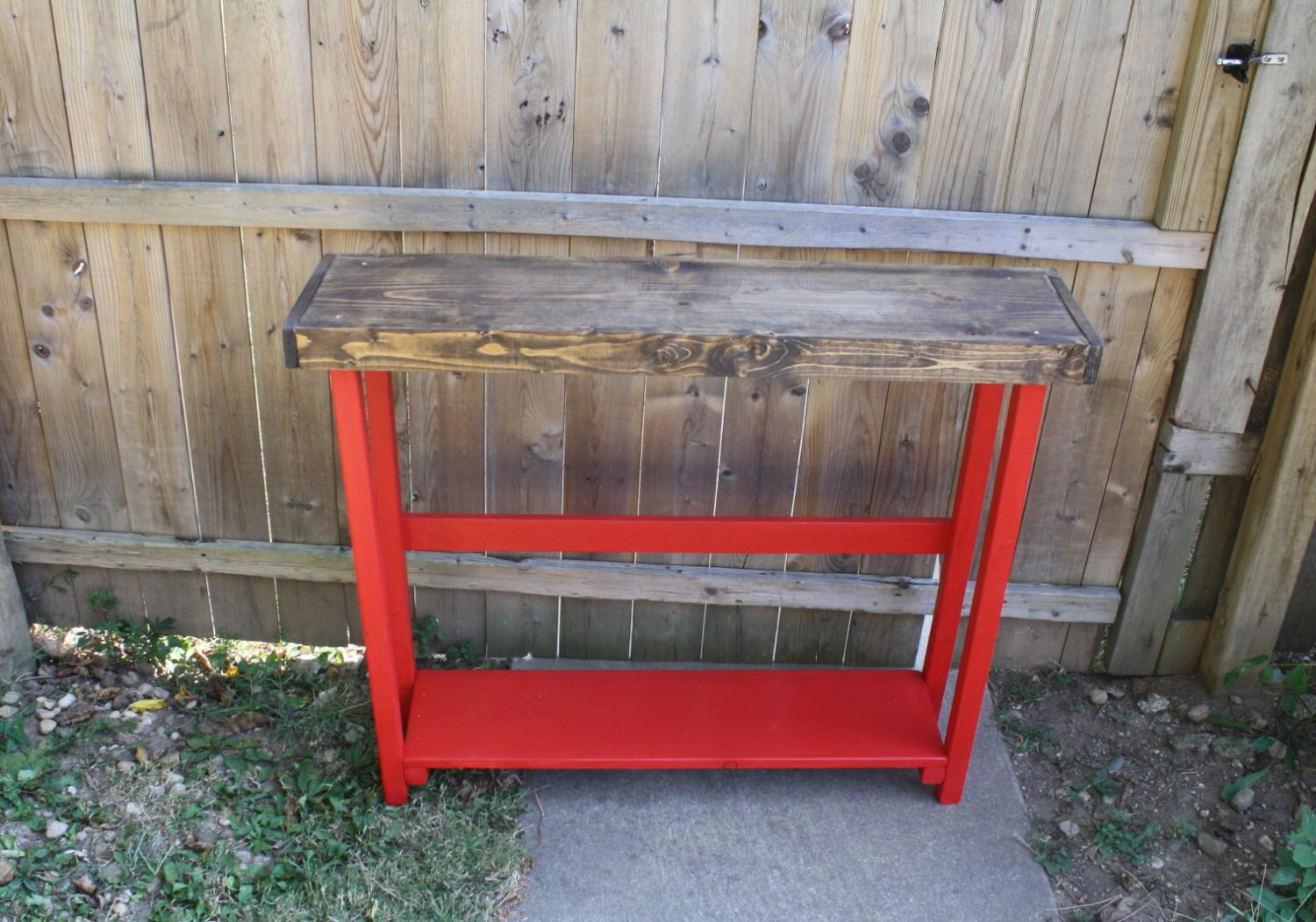 Bright SOFA HALL CONSOLE Entry Accent Table Lipstick Red & | Etsy