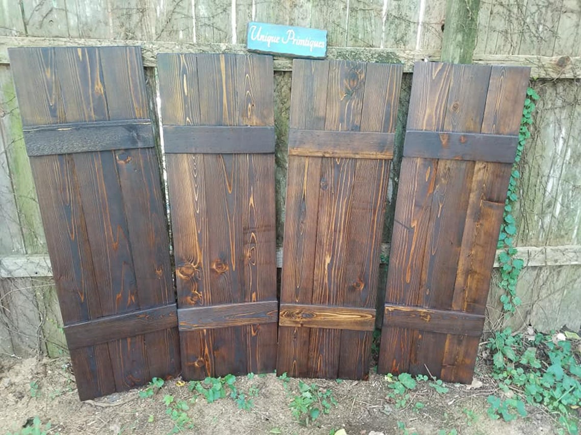 RED CEDAR SHUTTERS Farmhouse Style Rustic Farm House Wood Mini | Etsy
