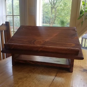 RUSTIC BOOK STAND Bookstand Kindle Tablet Cookbook Cook Book Holder Art ...