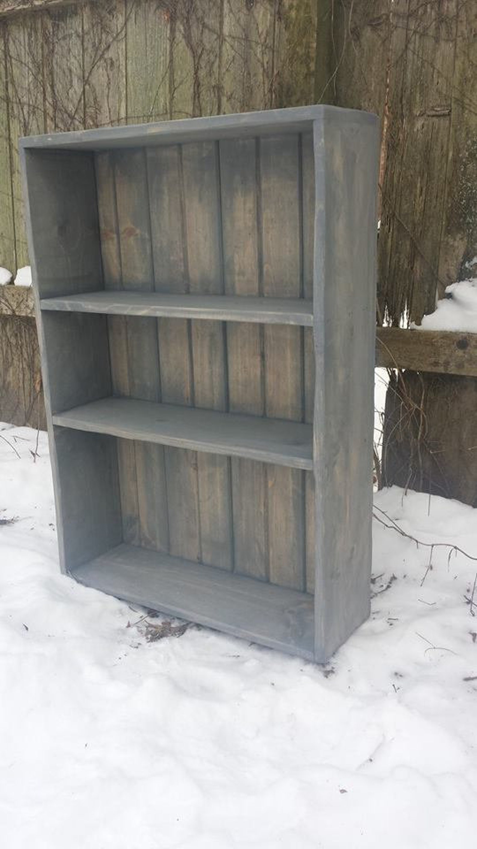 RUSTIC FARMHOUSE BOOKCASE Farm House Country Cabin Shelving Reclaimed ...