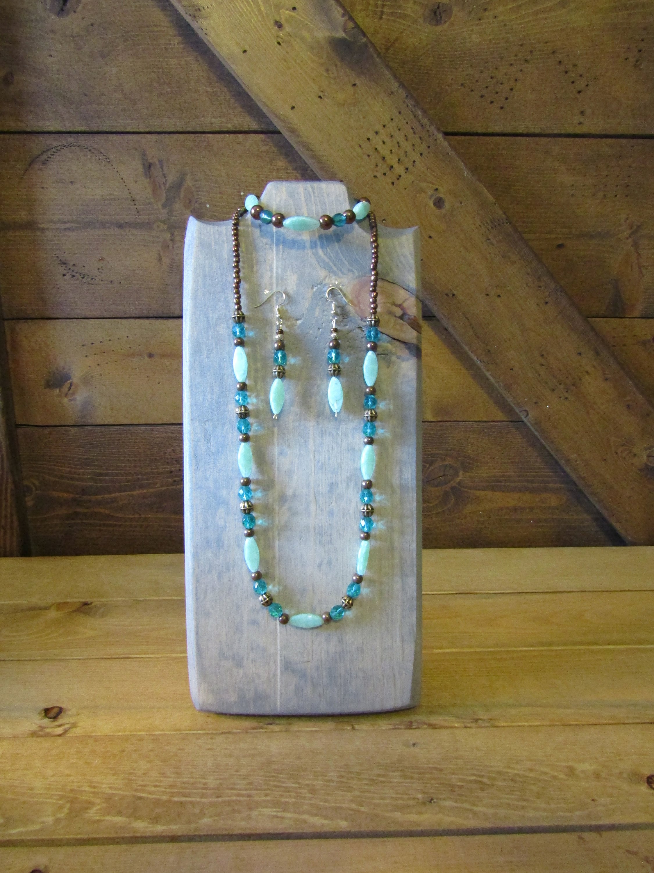 Rustic JEWELRY DISPLAY Necklace Stand Holder SET Of Four | Etsy