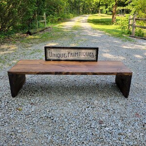 Rustic TABLE RISER Floor Desk Bench Large Centerpiece TV Entertainment ...