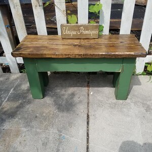 RUSTIC Wood Farmhouse BENCH Primitive Farm House Indoor | Etsy