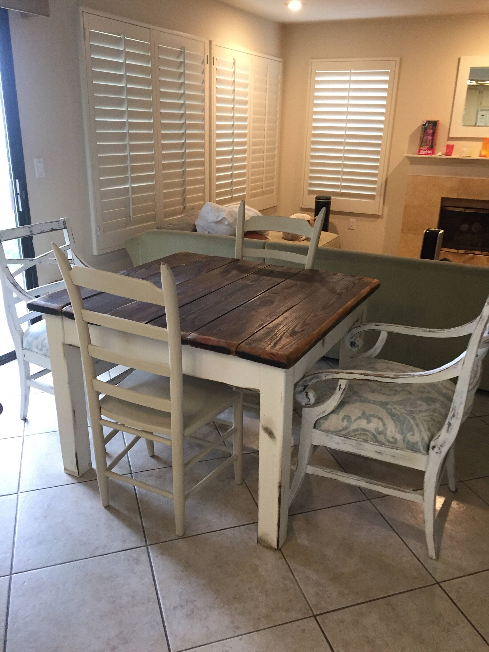 RUSTIC FARMHOUSE TABLE Farm House Kitchen Reclaimed Wood Dark | Etsy