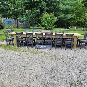 Rustic FARM TABLE 10 Ft 12 14 Foot Set W/you Pick Chairs Farmhouse ...