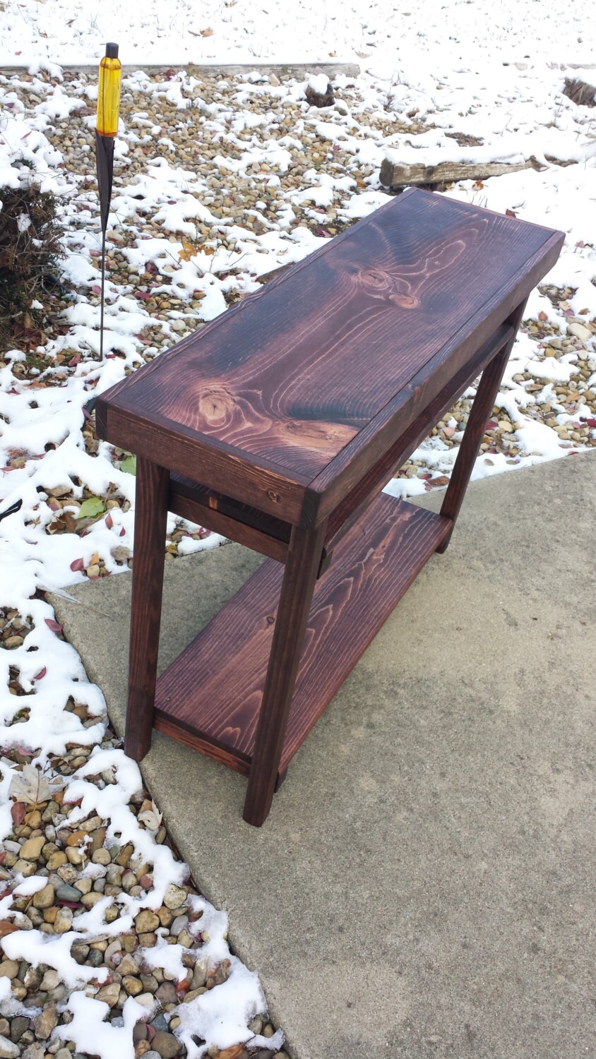 Rustic Primitive Reclaimed Wood SOFA Hall Console Table Book | Etsy