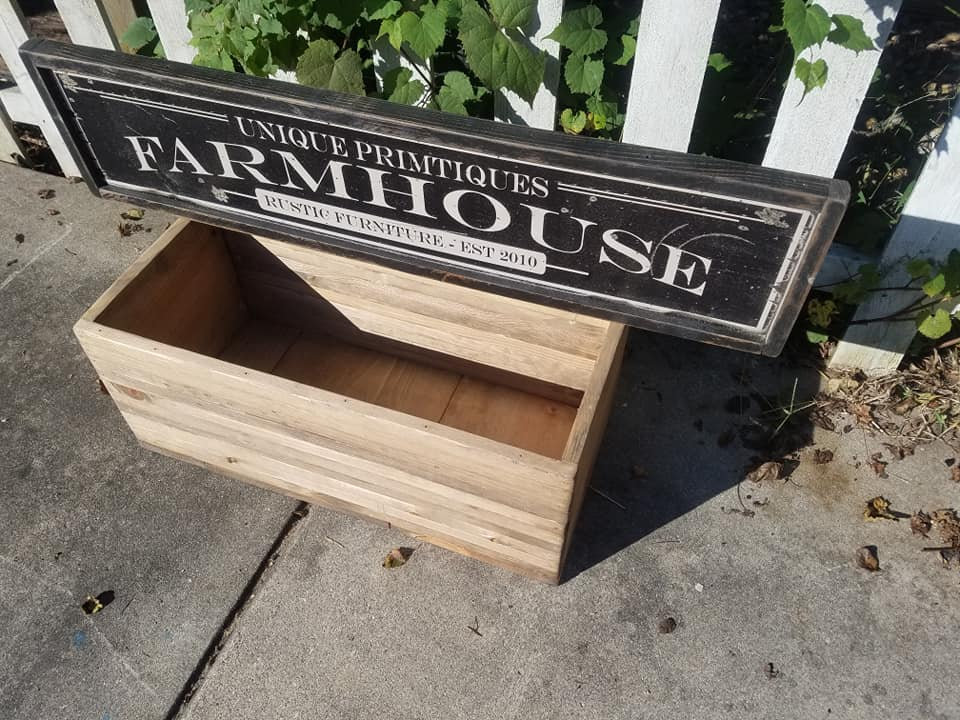 RUSTIC FARMHOUSE CRATE Box Bathroom Kitchen Living Room | Etsy