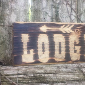 Fire-burned Rustic Reclaimed Distressed Wood Sign LOT of 4 Salvaged Art ...