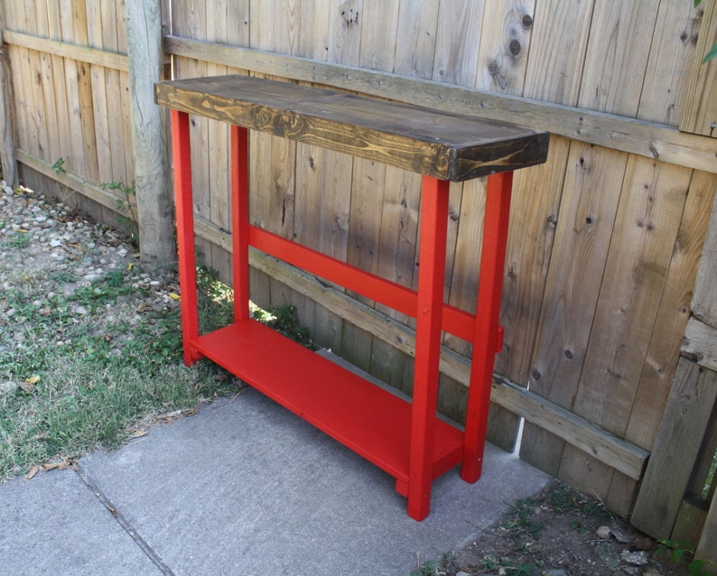 Bright SOFA HALL CONSOLE Entry Accent Table Lipstick Red & | Etsy