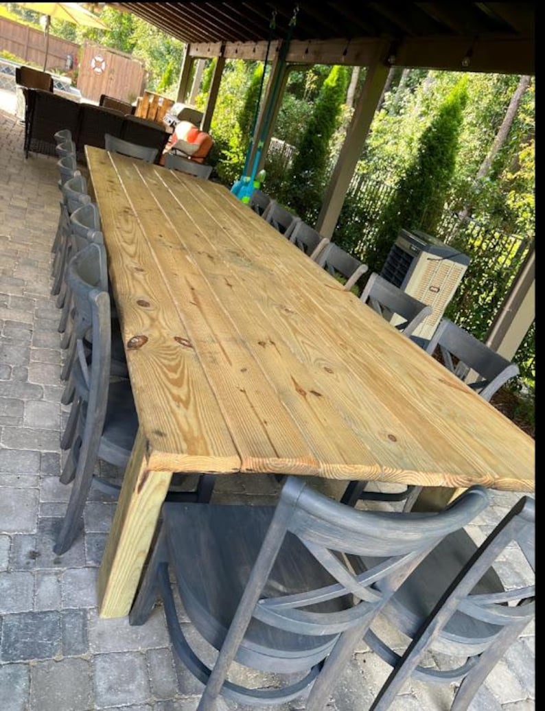 Rustic FARM TABLE 10 Ft 12 14 Foot Set W/you Pick Chairs Farmhouse ...