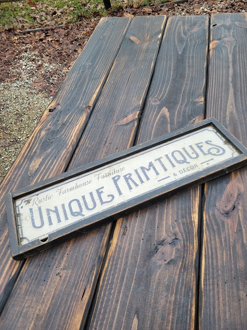Large Rustic 7-FT KITCHEN ISLAND Primitive Dark Walnut Stain - Etsy