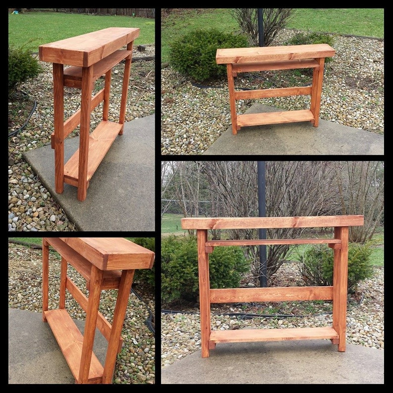 Rustic Primitive SOFA Hall Console Accent Table Bookshelf - Etsy