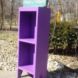 Small PURPLE Book Shelf Bookcase CD Movie Rack Multi Functional Lamp ...